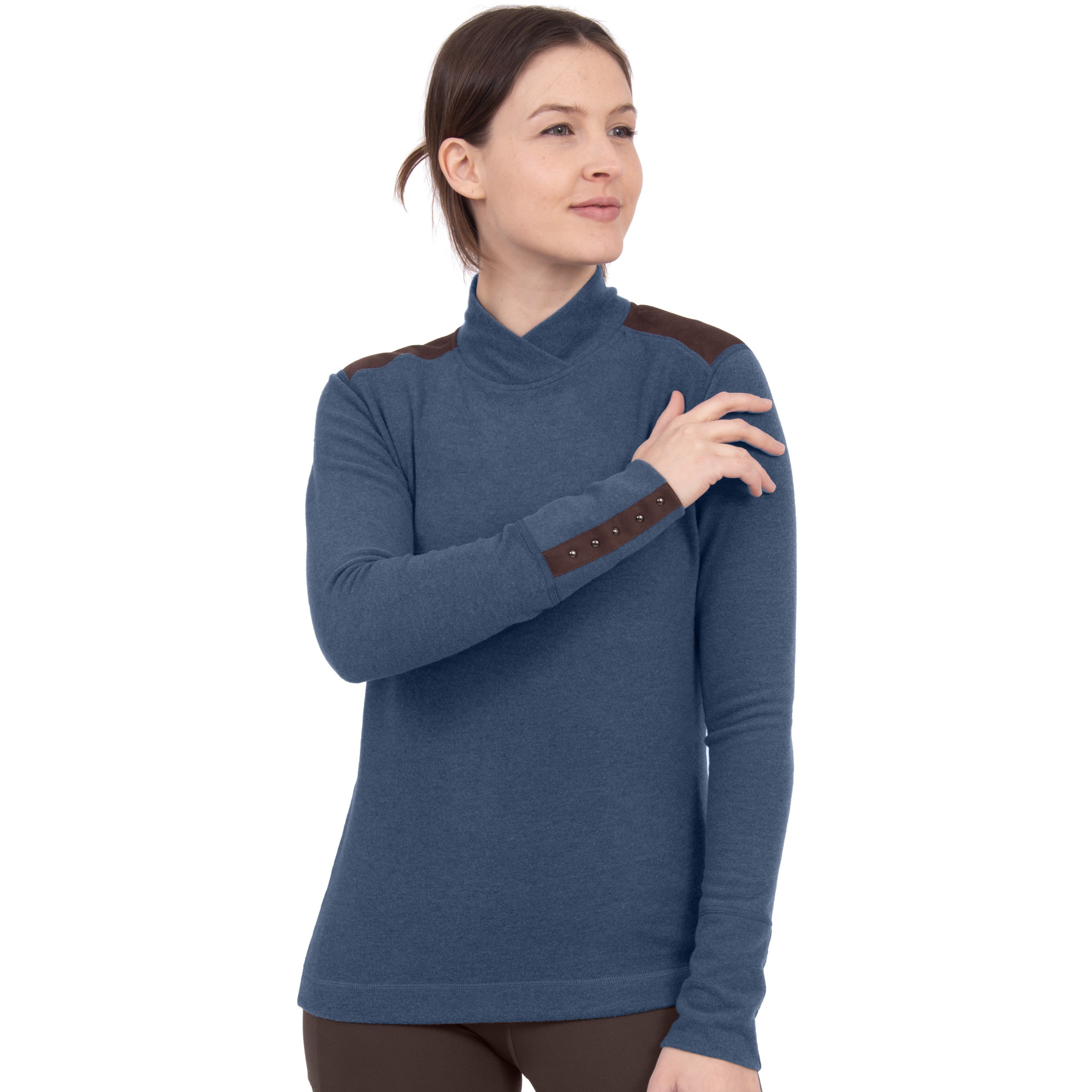 Chestnut Bay Women's Rider Lounge Cross Neck - Indigo Heather ...