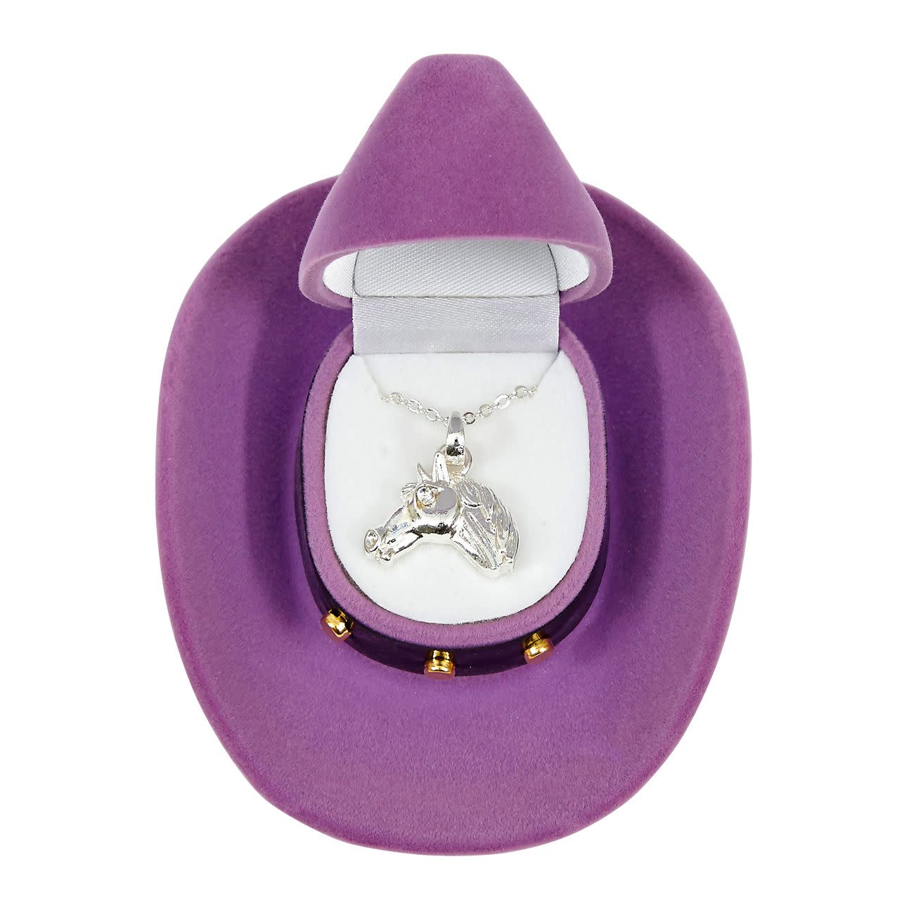 AWST Horse Head Pendant Necklace w/Cowboy Hat Gift Box - AWST-63-JN103 ...