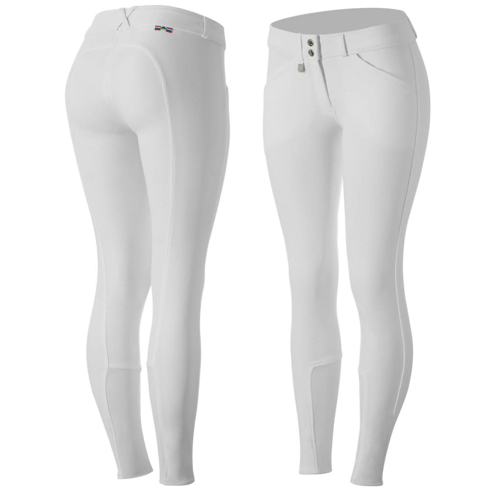 Horze Kids' Grand Prix Full Seat Breeches - White - Horze-36280-WH ...