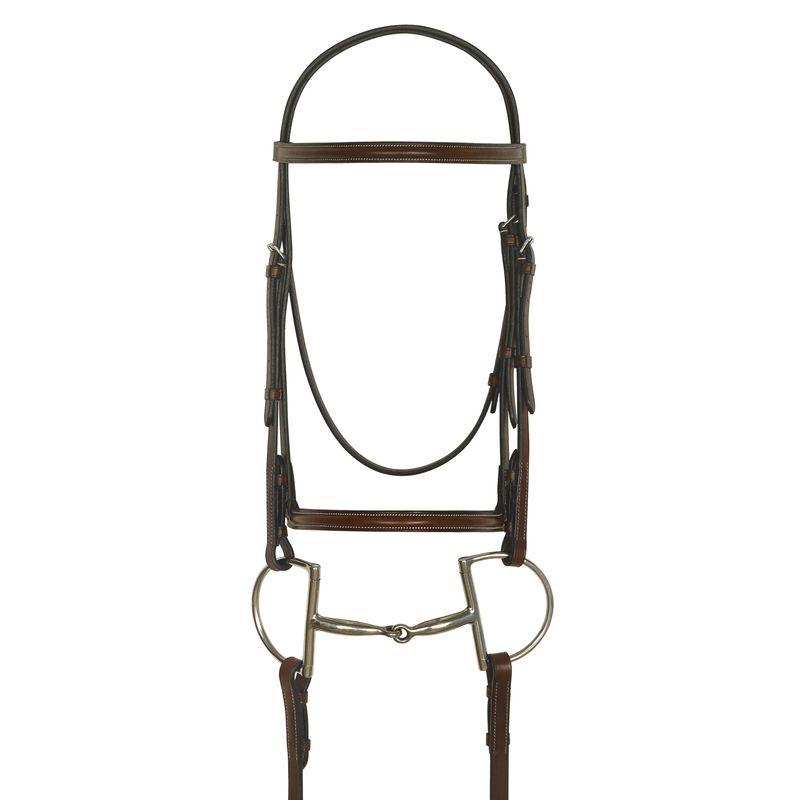 Camelot Gold Plain Raised Bridle - Australian Nut - Camelot-467263 ...