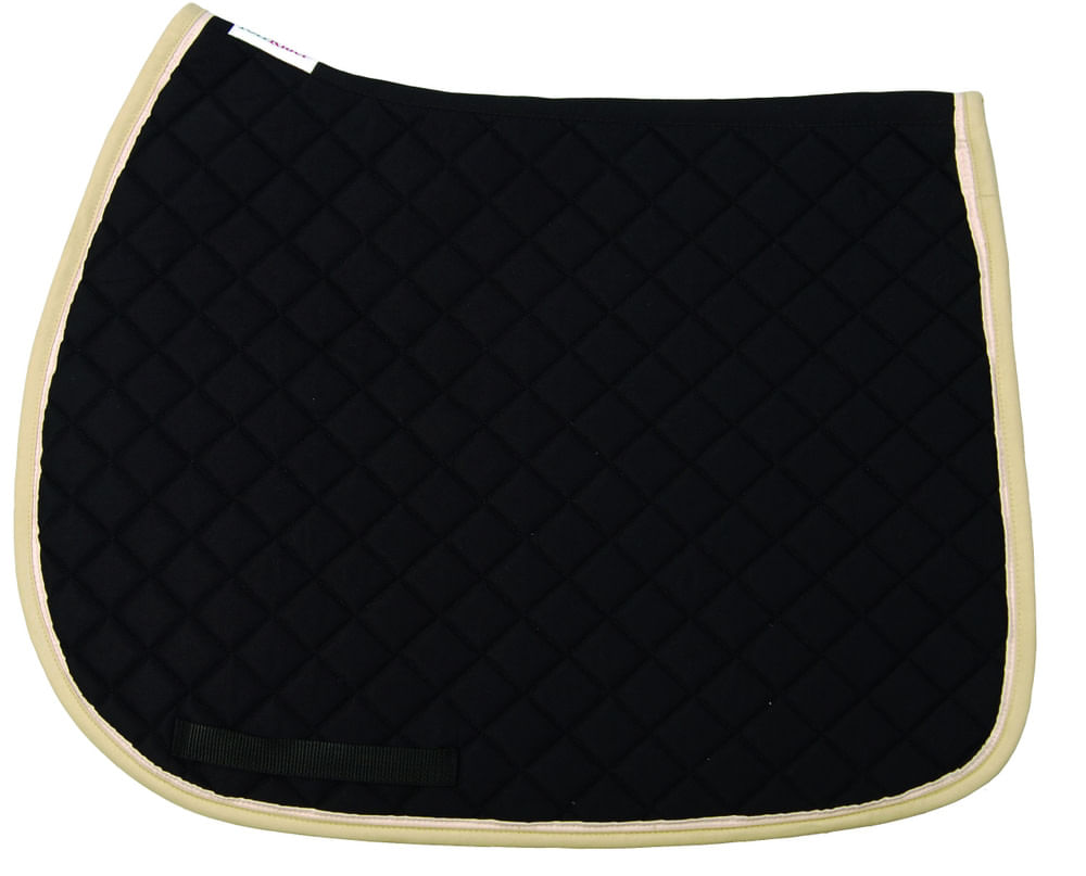 TuffRider Basic All Purpose Saddle Pad w/Trim and Piping - Black/Light ...