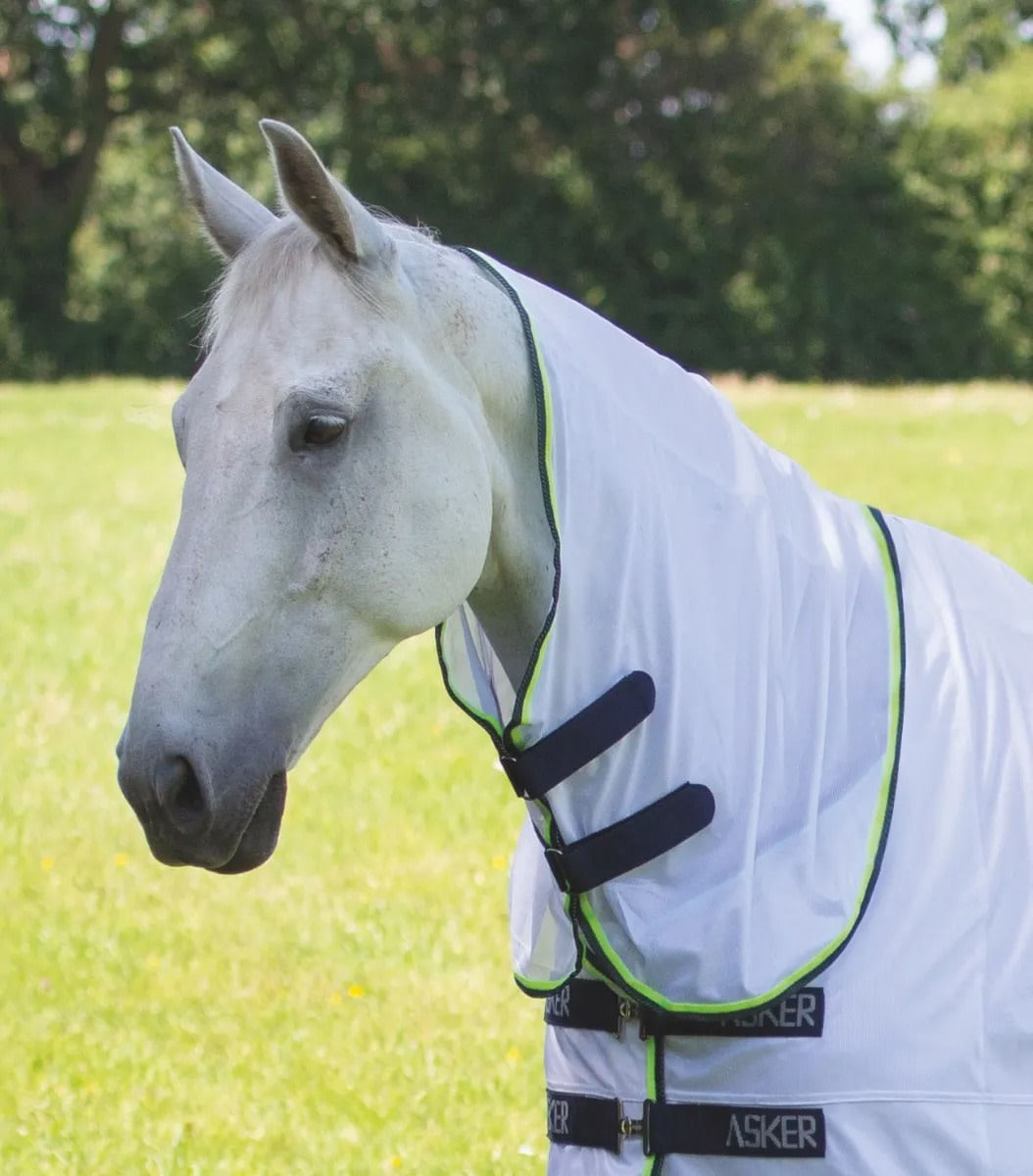 Asker Fly Neck Cover - White - Shires-87601-White - Tack Of The Day