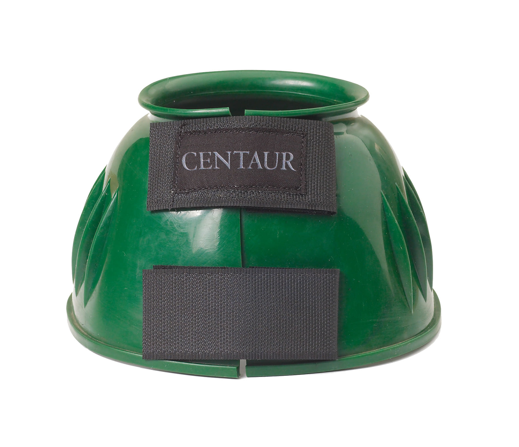 Centaur PVC Ribbed Double Hook and Loop Bell Boots - Dark Green ...