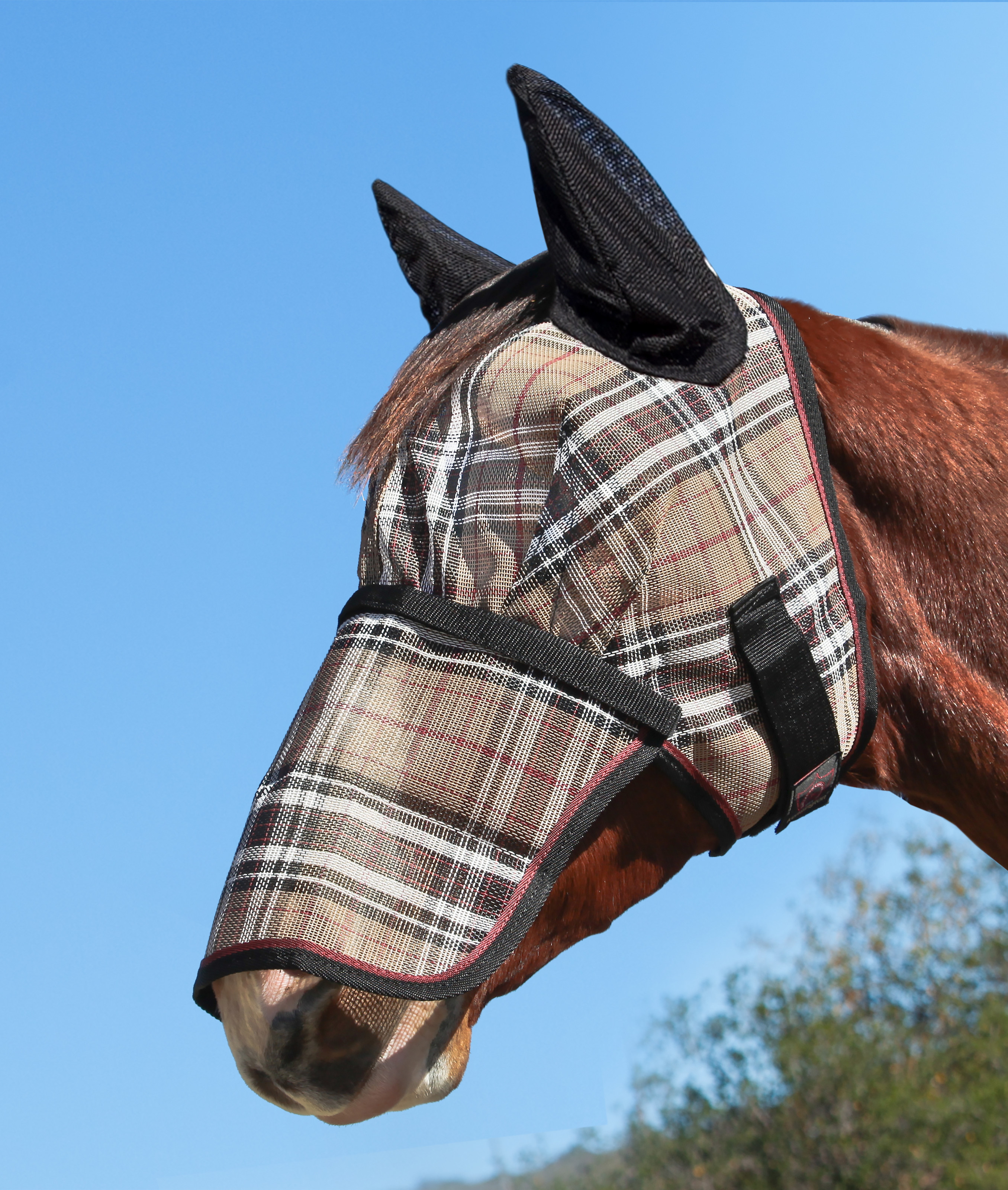 Kensington Signature Fly Mask w/Nose, Ears and Forelock Hole - Deluxe ...