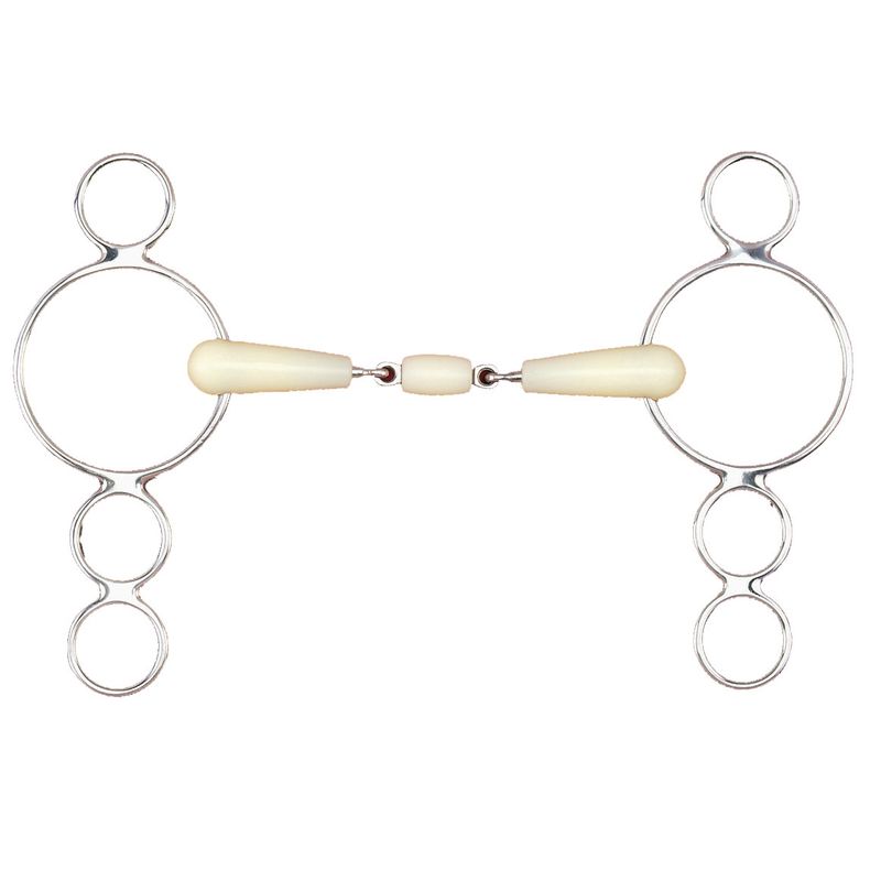 Happy Mouth Bits Double Jointed Roller 3-Ring Gag - Happy Mouth Bits ...