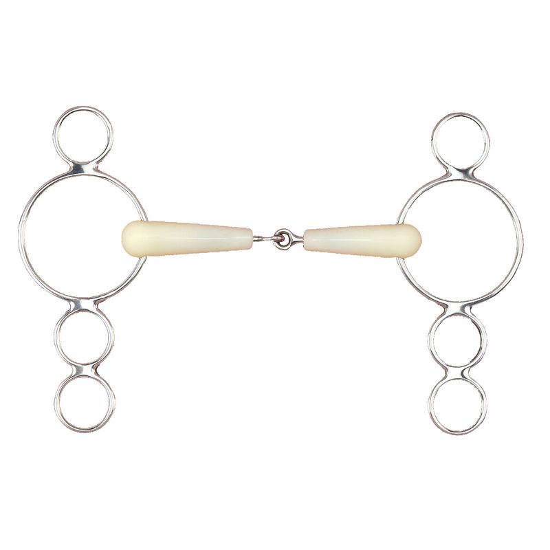 Happy Mouth Bits Jointed 3-Ring Gag - Happy Mouth Bits-452950-Stainless ...