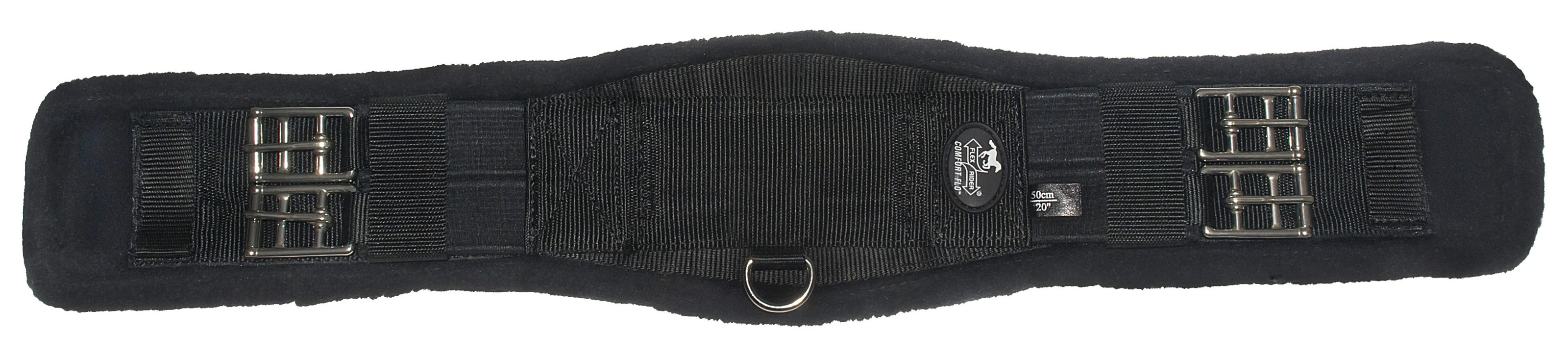 Flex Rider No-Slip Neoprene Dressage Girth w/Fleece Edge - Black - Flex ...