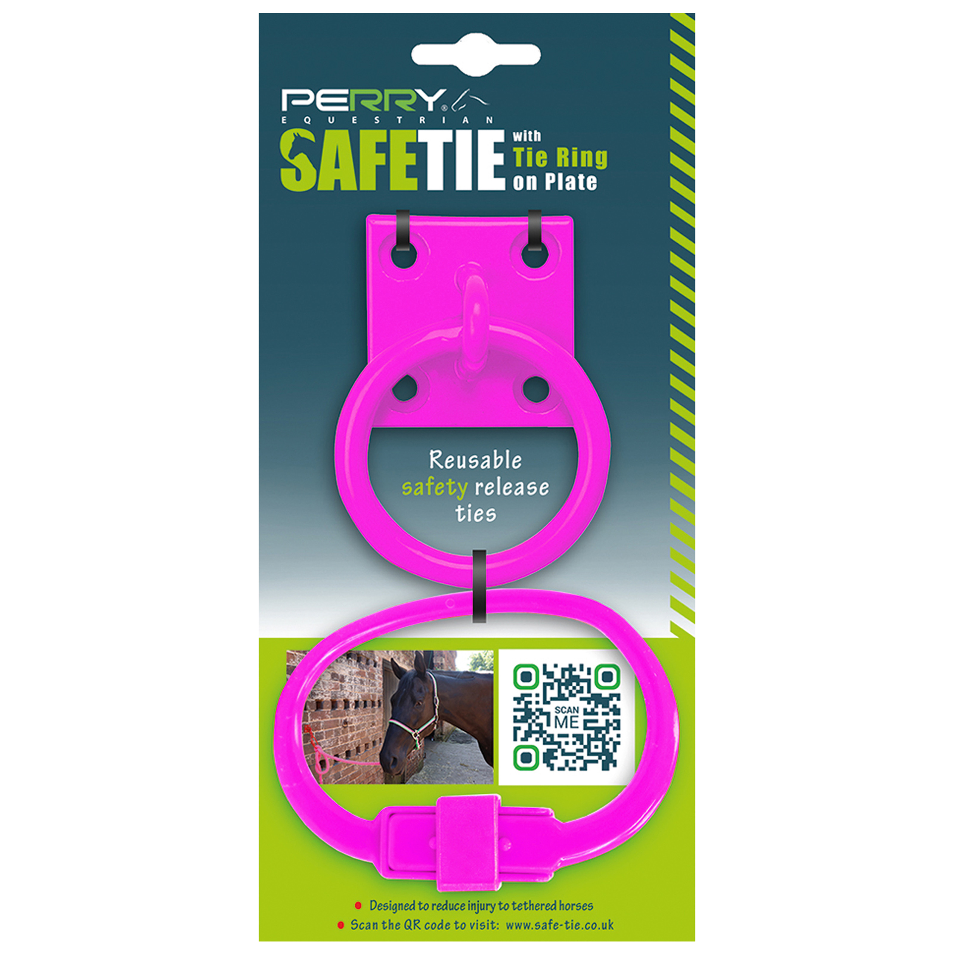 Perry Safe-Tie w/Wall Mount Plate - Pink - Safe Tie-470981-PINK - Tack ...