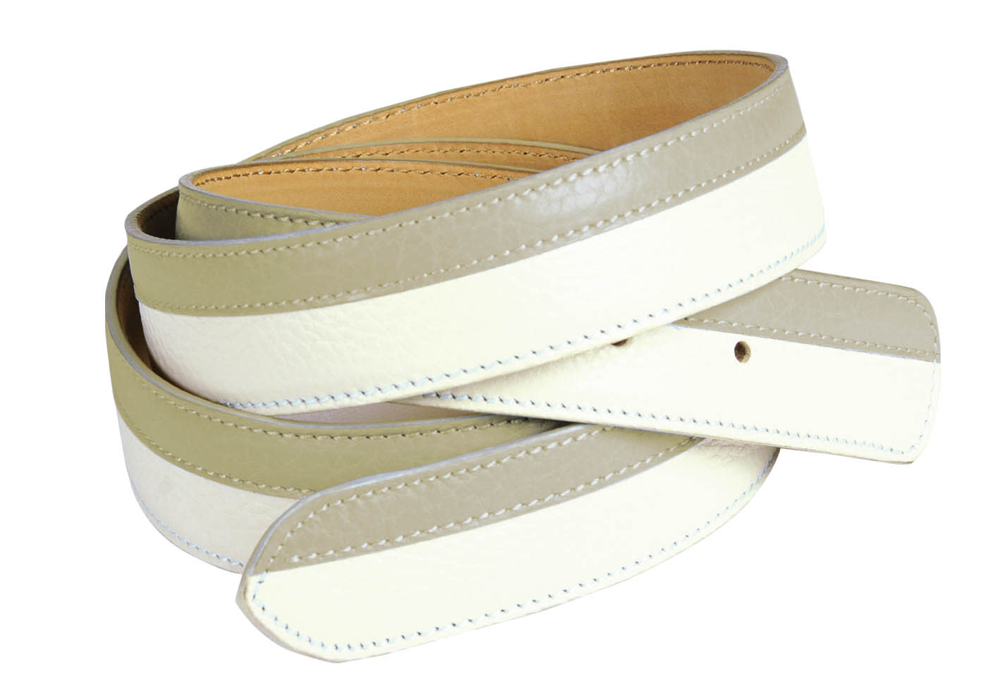 Alessandro Albanese Bicolor Belt - Ice/Khaki - Alessandro Albanese ...