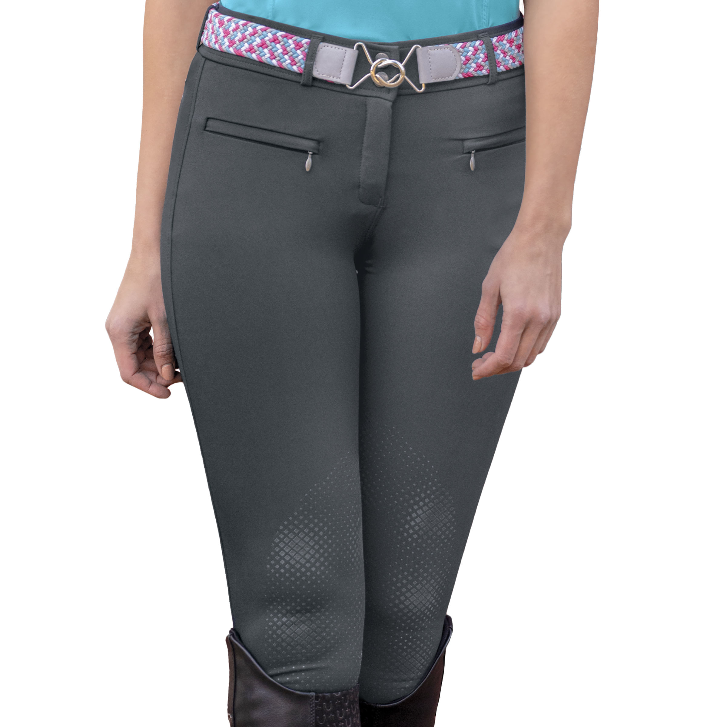 Ovation Women's Signature Knee Patch Breeches - Grey - Ovation-471348 ...