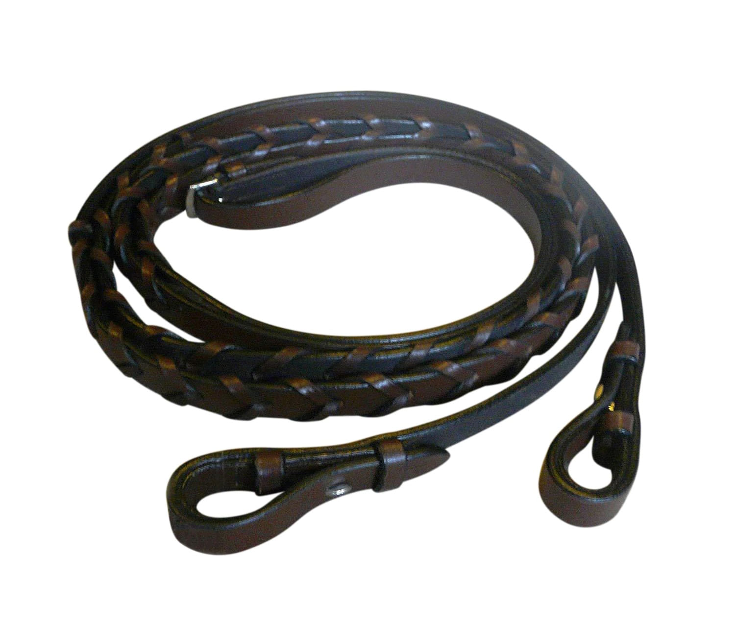 Henri de Rivel Advantage Extra Long Flat Laced Reins - Australian Nut ...