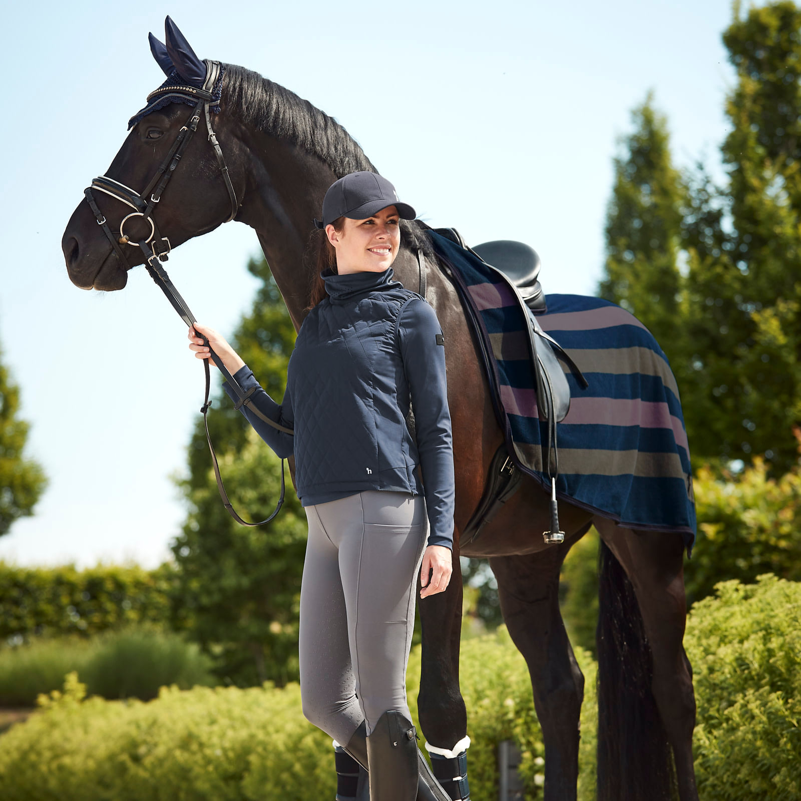 Horze Women's Everly Full Seat Winter Riding Tights - Steel Grey ...