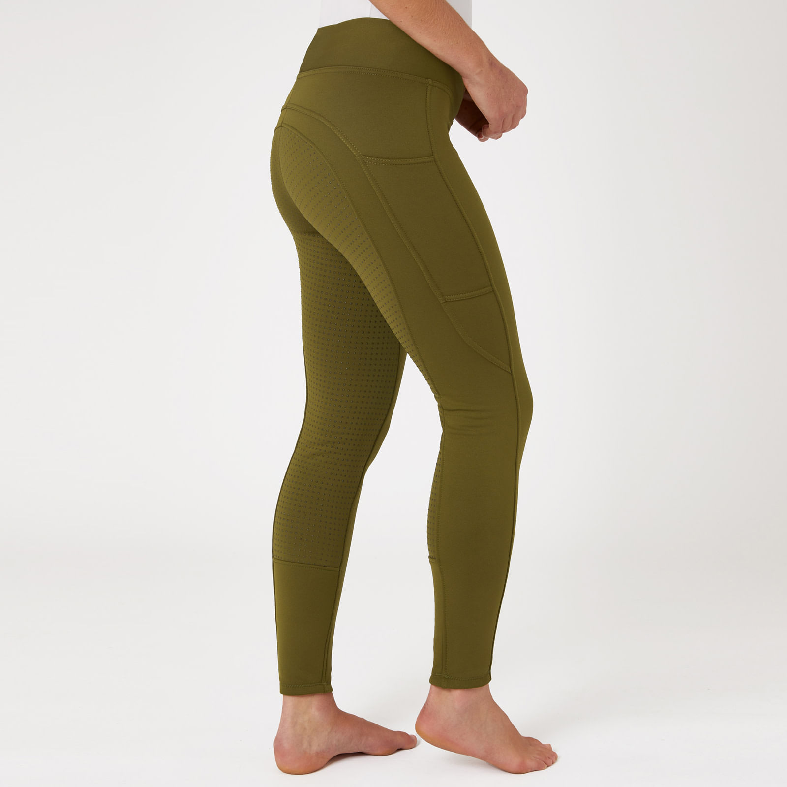 Horze Women's Active Winter Silicone Full Seat Tights w/ Phone Pockets ...