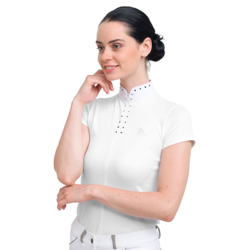 Cavalliera Women's Diva Short Sleeve Show Shirt - Off White ...