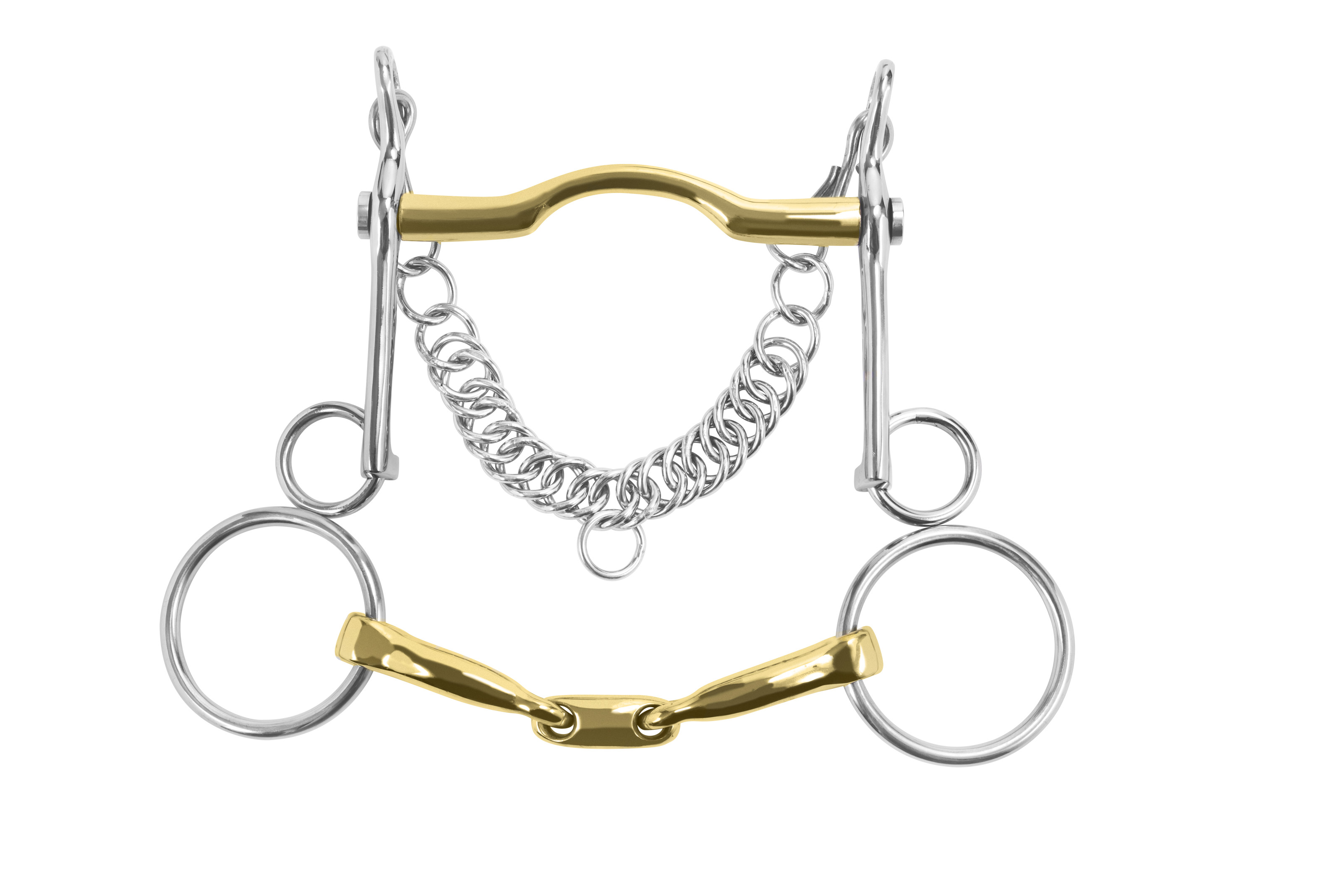 M. Toulouse Revolving Cheek Curb/Bradoon Bit Set - M. Toulouse-1810 ...