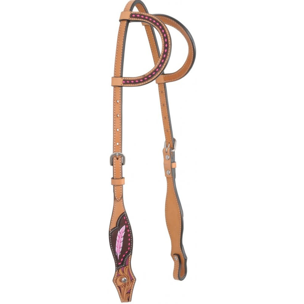 READY TO SHIP: Country Legend Gator and Feathers Double Ear Headstall ...