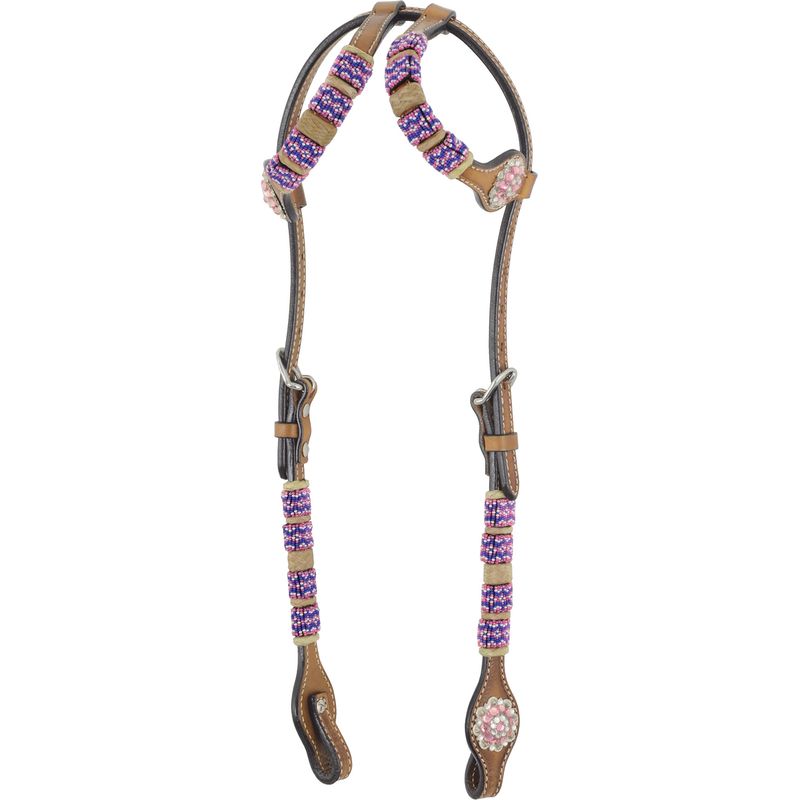 READY TO SHIP: Pink/Crystal Ear Headstall - Horse - Golden - Tack Of ...