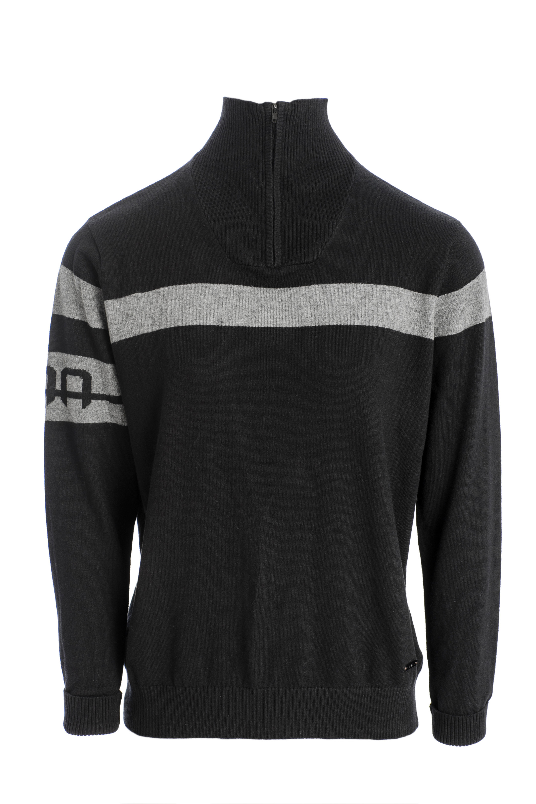 READY TO SHIP: Quarter Zip Knit - Medium - Black - Tack Of The Day