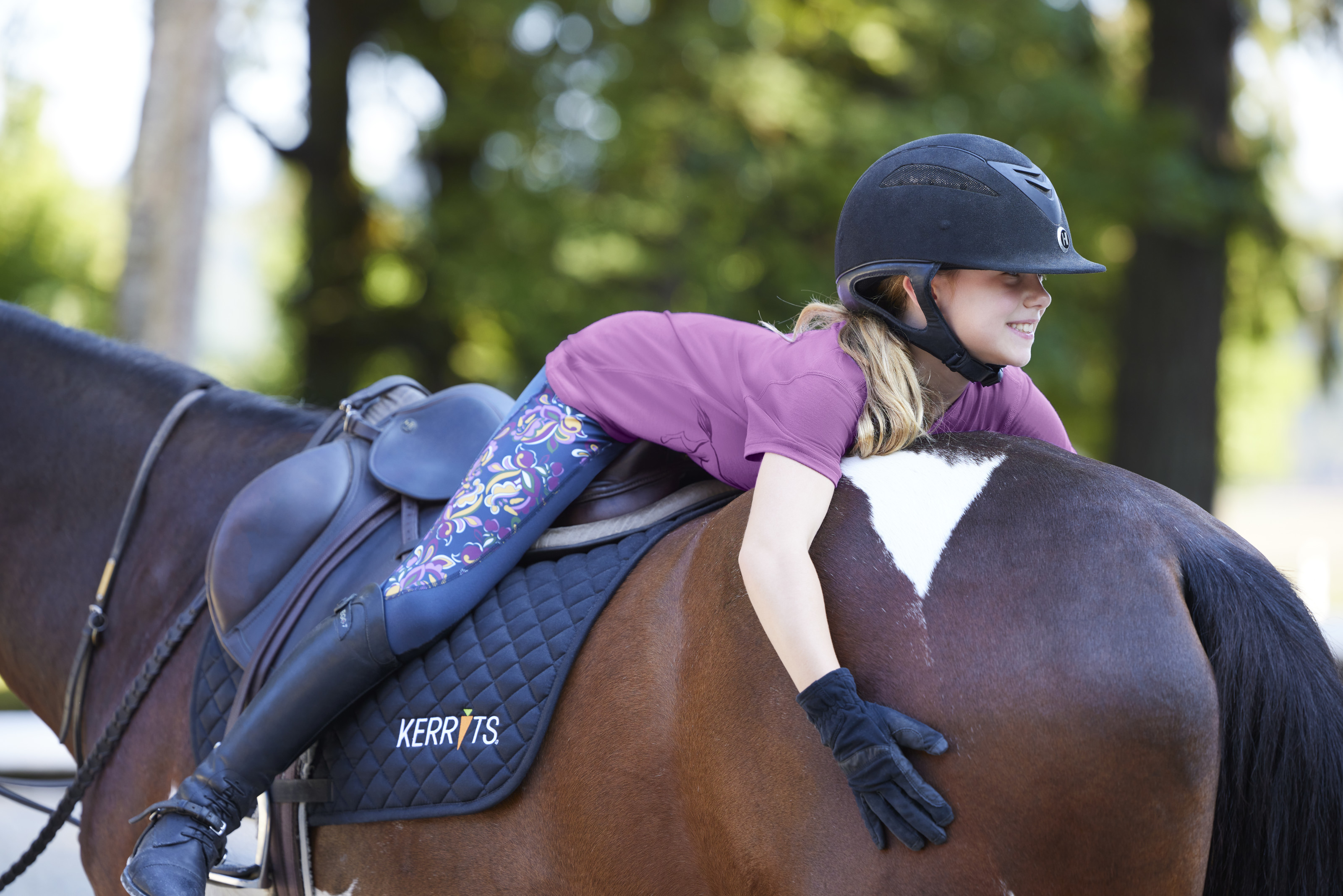 Kerrits Kids' Knee Patch Performance Tights - Nightsky/Horse Treats ...