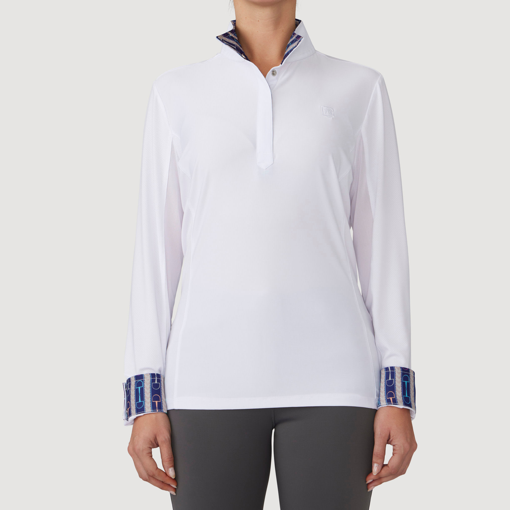 Romfh Women's Lindsay Long Sleeve Show Shirt - Bits N Braids - Romfh-470151-BTSBR - Tack Of The Day