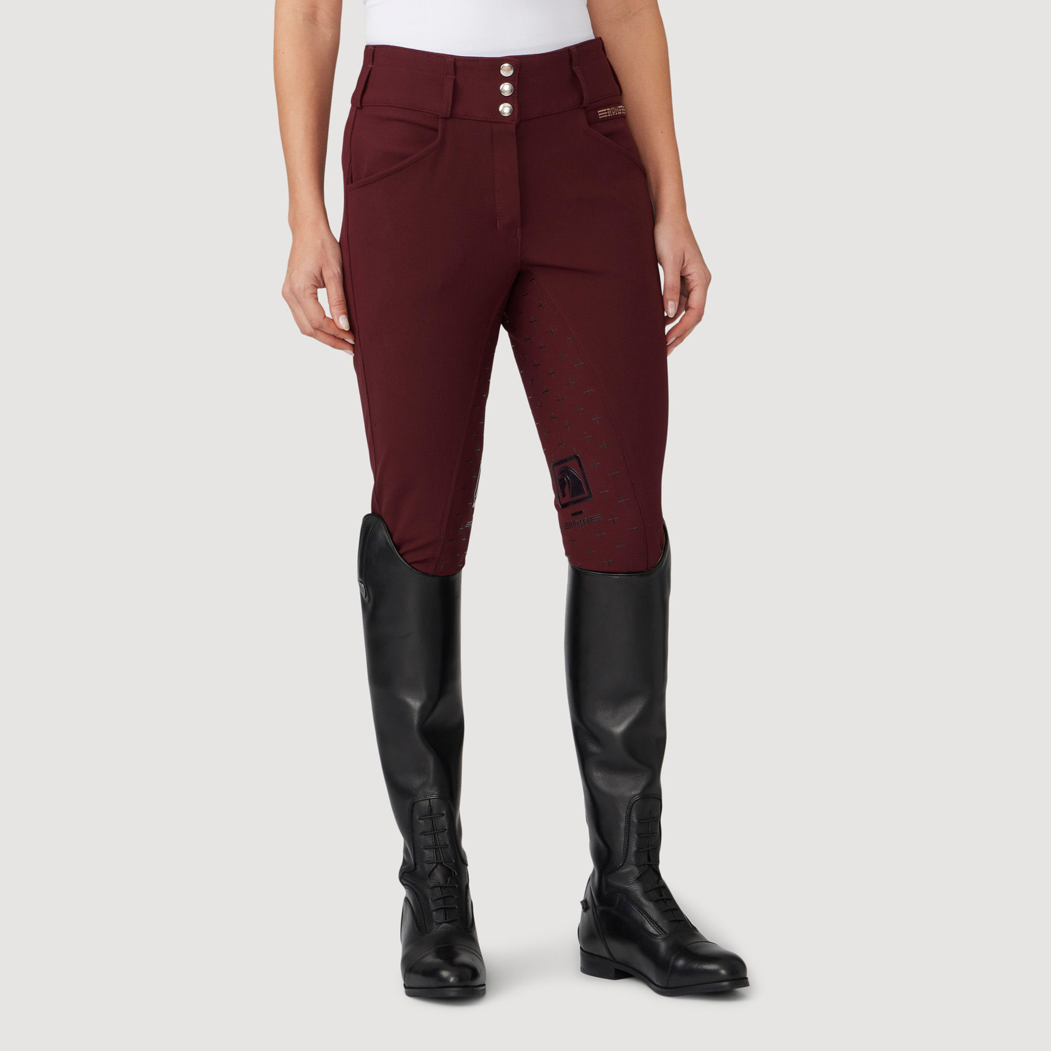 Romfh Women's Lexy 3-Button Full Grip Breeches - Dark Rust - Romfh ...