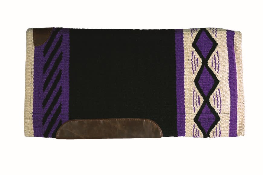 Western Rawhide Country Legend Triple Diamond Saddle Pad - Black/Purple ...