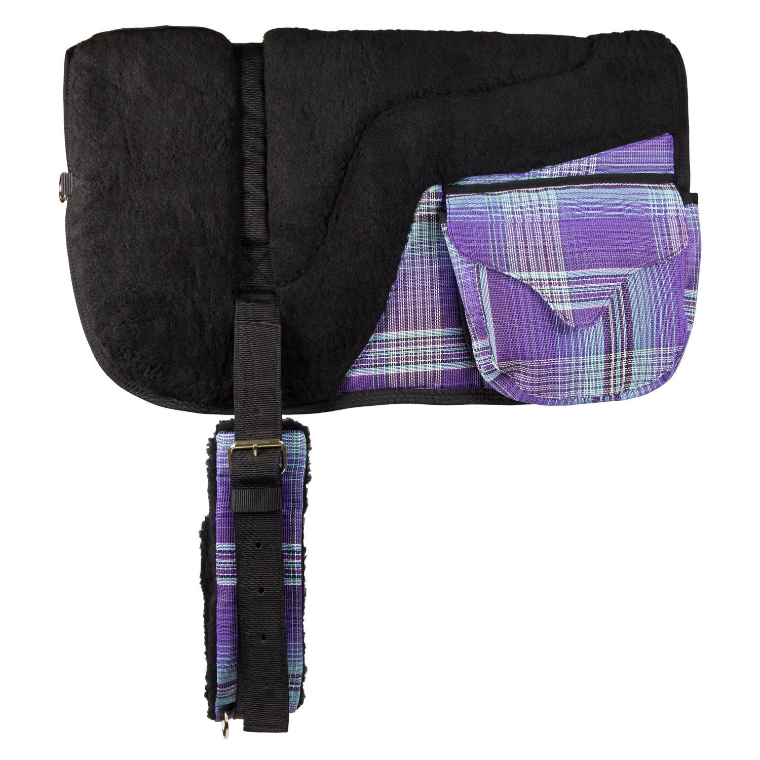 Kensington Fleece Bareback Pad w/Pockets - Imperial Jade/Hunter ...
