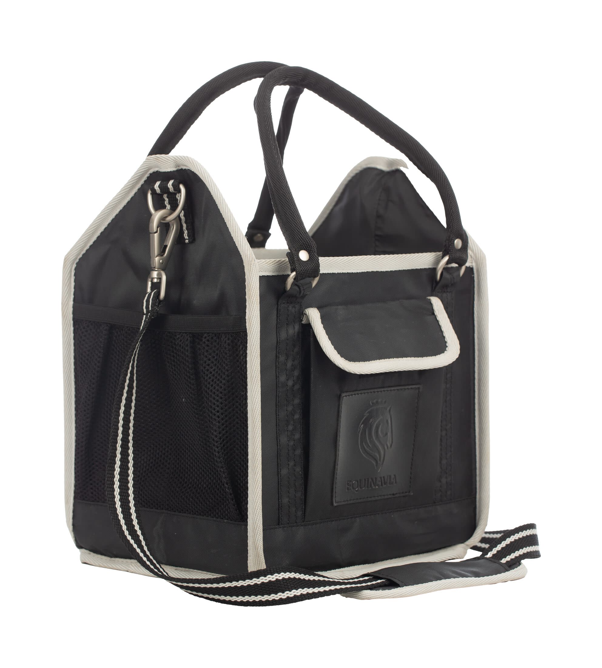 Equinavia Darby Small Collapsible Grooming Tote - Black/Silver ...