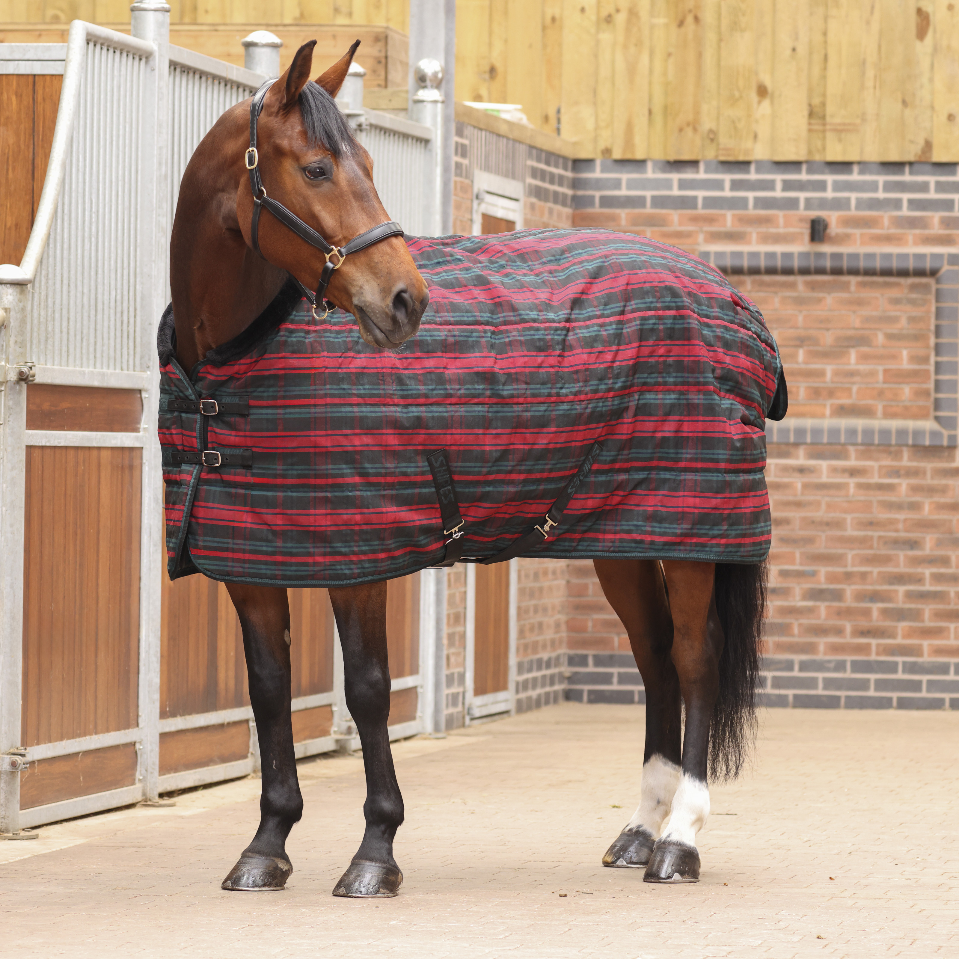 Shires Tempest Plus 200 Stable Rug - Red Tartan - Tempest-9370-REDTARTN ...