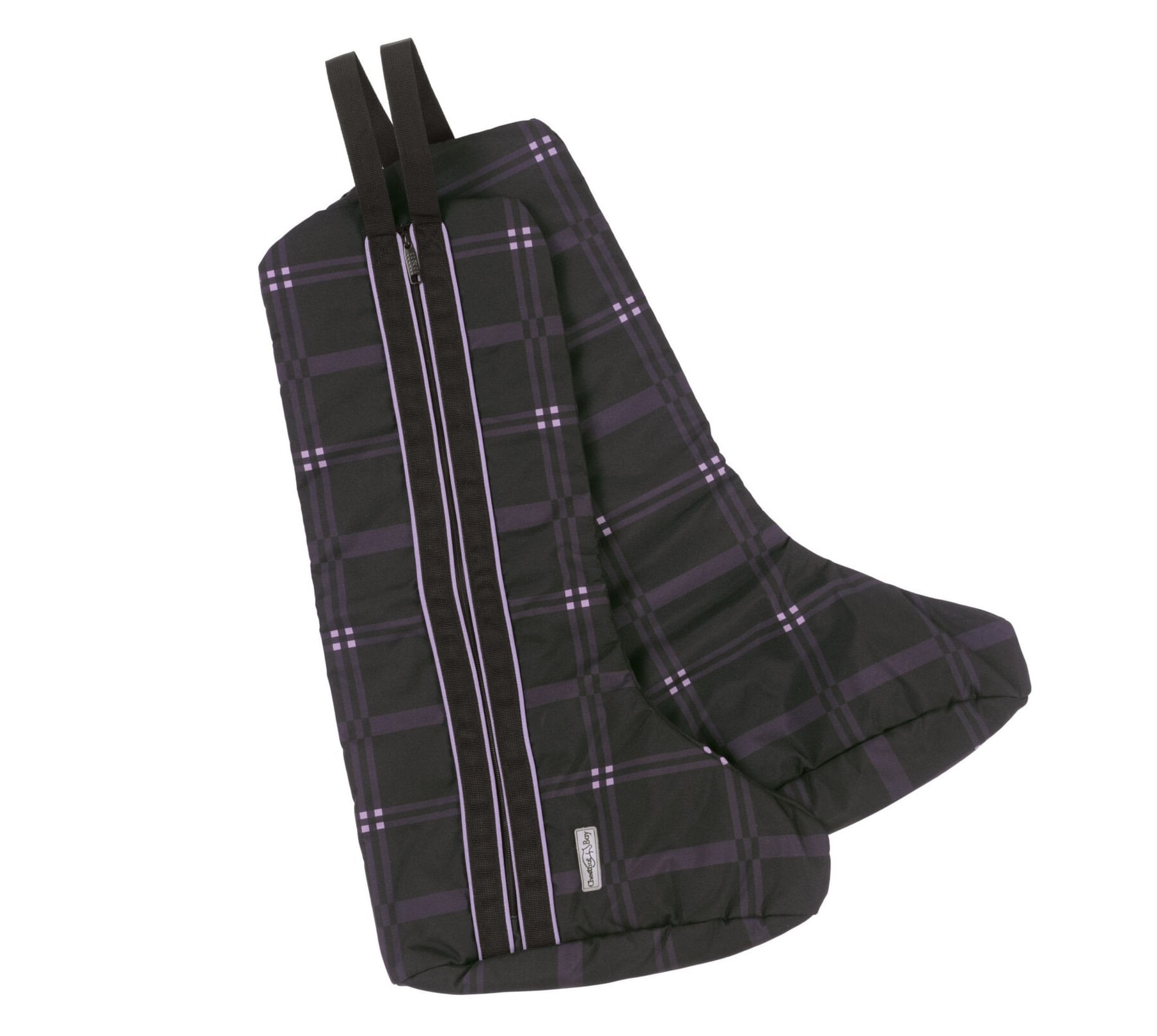 Chestnut Bay Quilted Lined Boot Bag - Black Plaid - Chestnut Bay-CB9110 ...