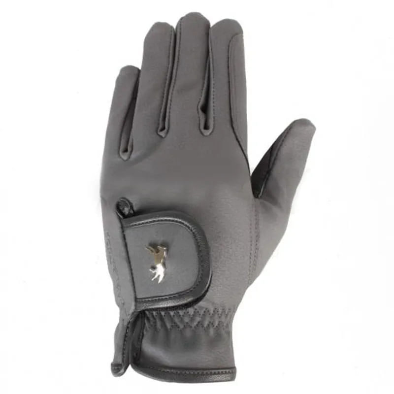 READY TO SHIP: Competition Gloves - 8 - Grey - Tack Of The Day