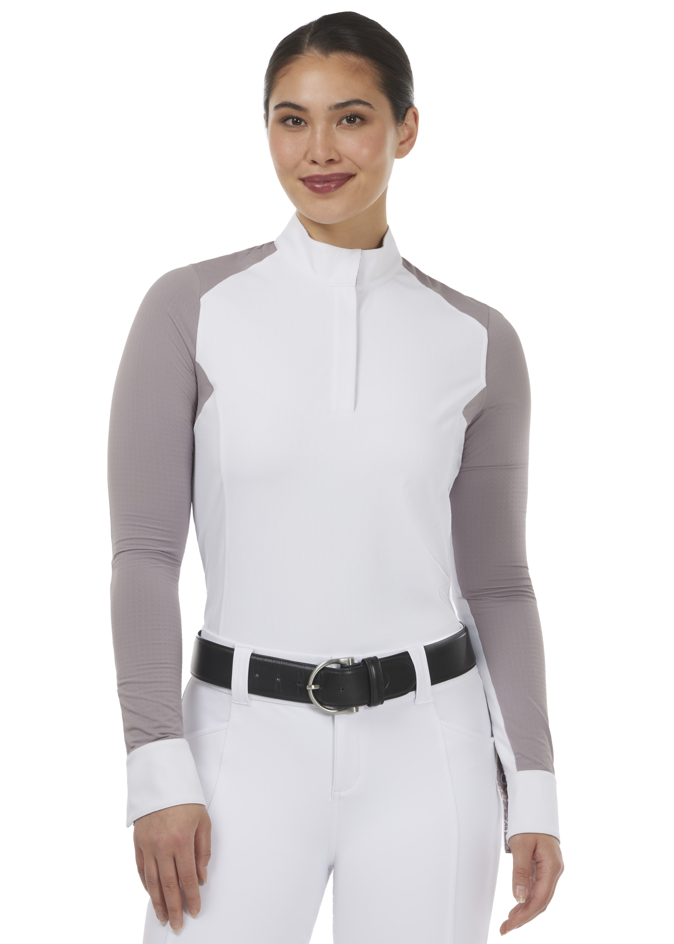 Kerrits Women's Affinity Pro Long Sleeve Show Shirt - Rosedust/Rose ...