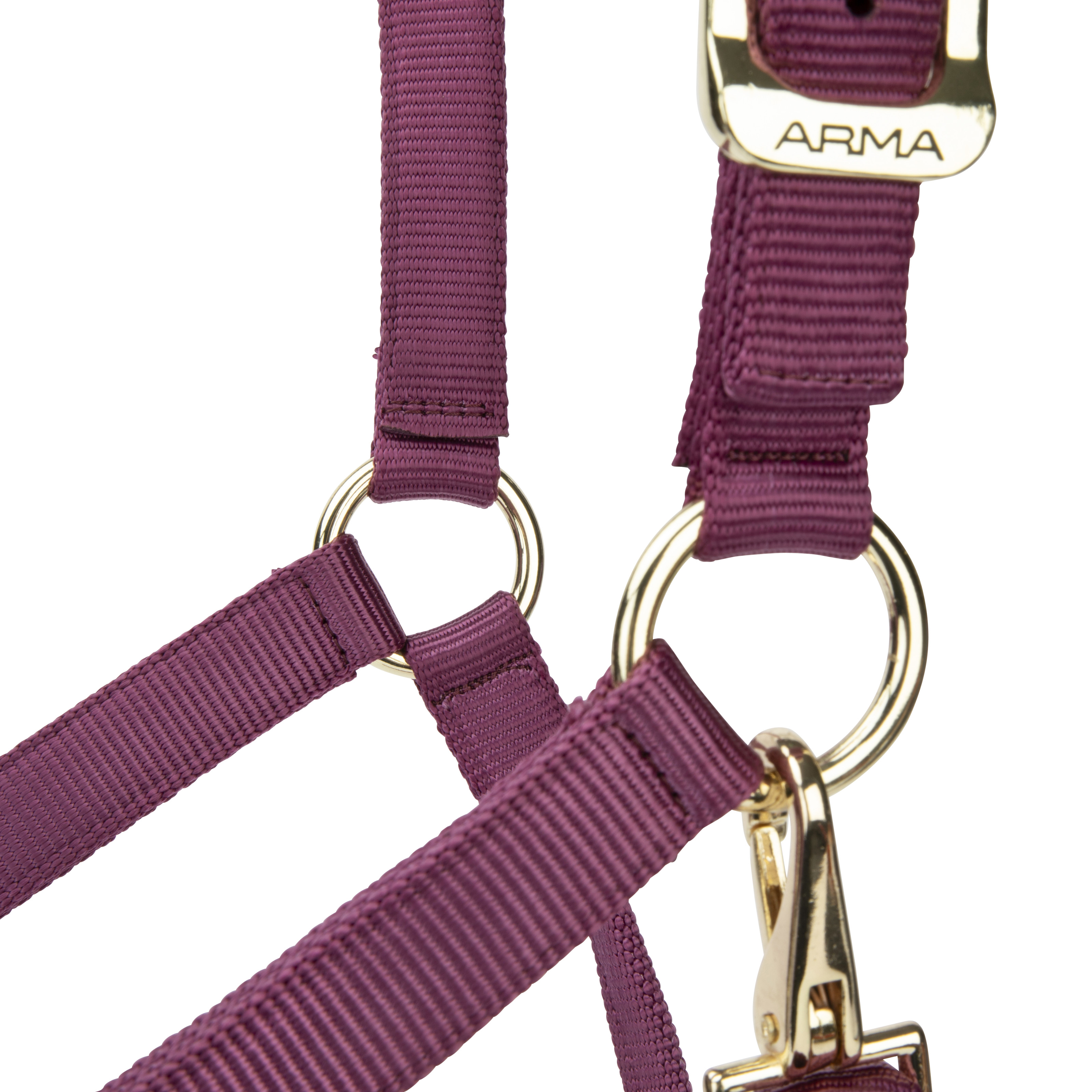Shires ARMA Adjustable Nylon Halter - Burgundy - ARMA-10574-BURG - Tack Of The Day