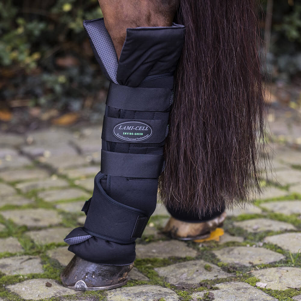 Lami-Cell Enviro Green Easy Wrap Stable Boots - Black - Lami-Cell ...