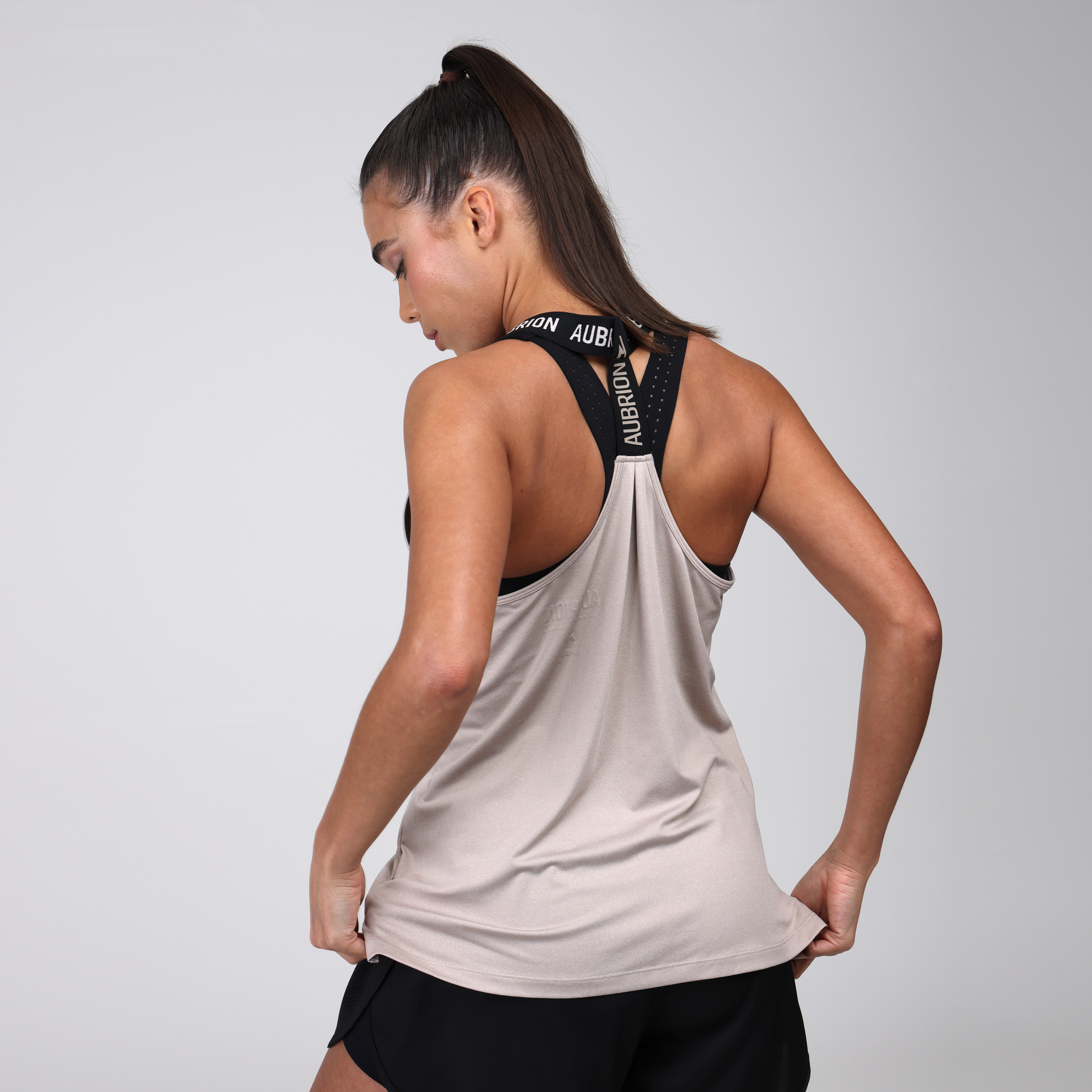 Shires Aubrion Women's React Tech Tank - Sand - Aubrion-10303-SAND - Tack Of The Day