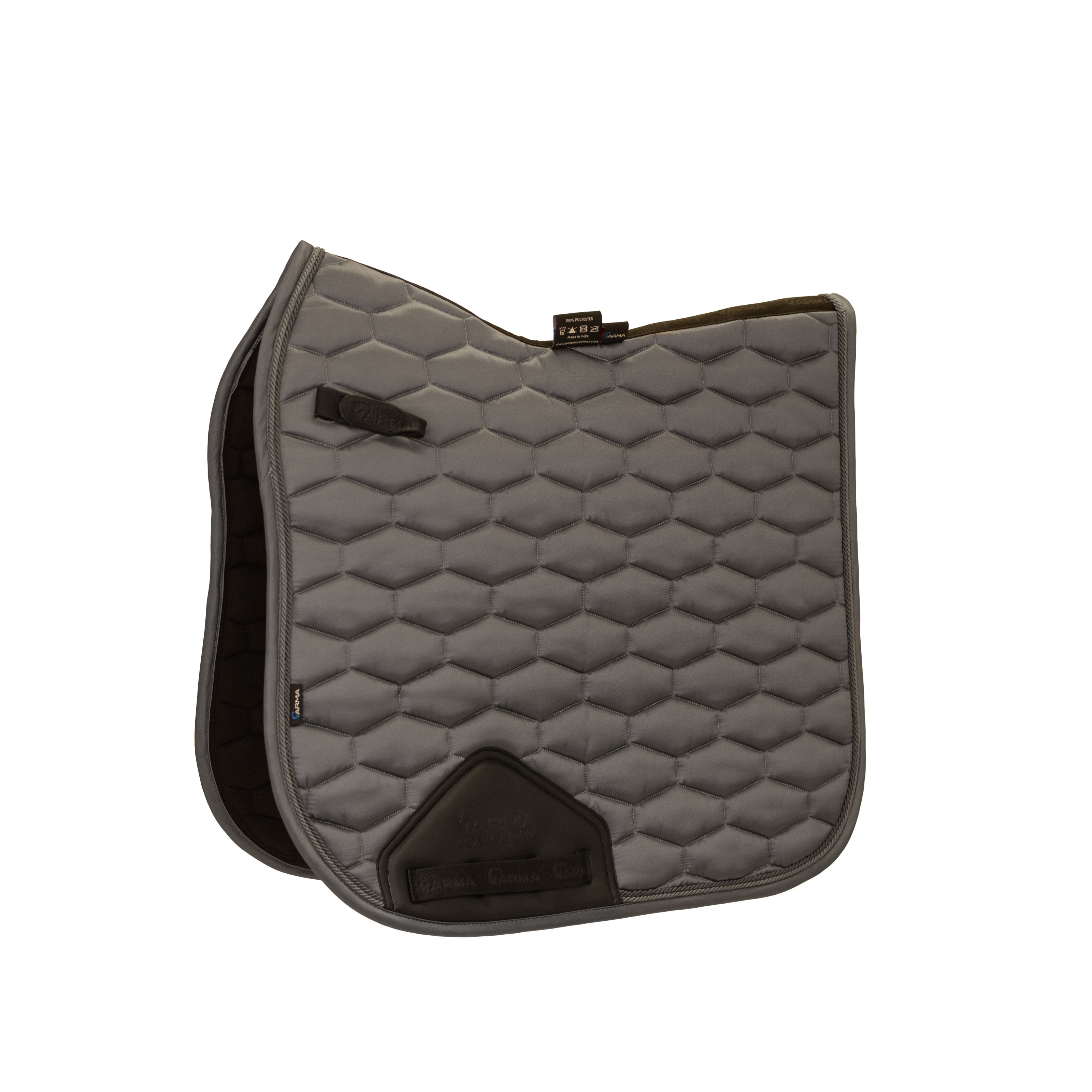 Shires ARMA Satin Dressage Saddle Pad - Grey - ARMA-90026-GREY - Tack ...