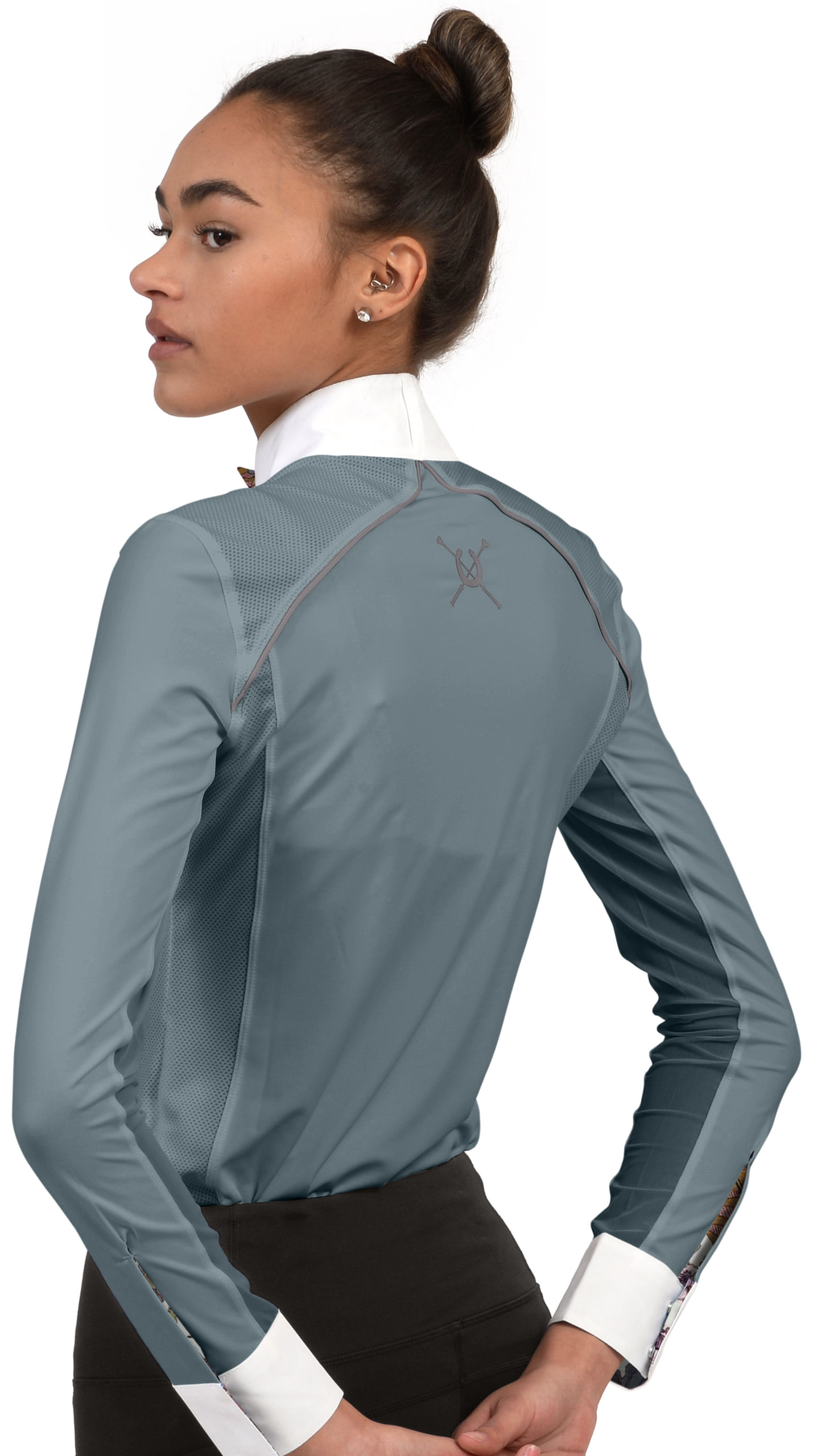 Chestnut Bay Women's SkyCool Liberty Long Sleeve Show Shirt - Slate ...