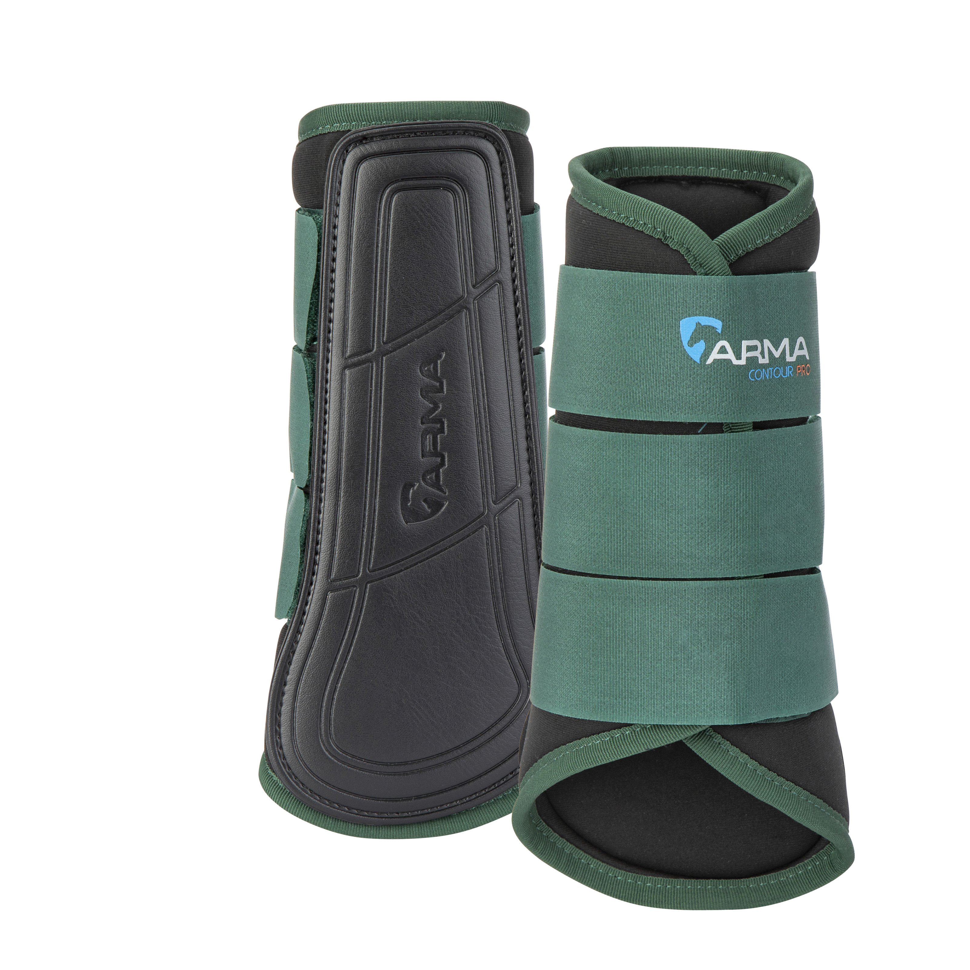 Shires ARMA Contour Pro Brushing Boots - Green - ARMA-10578-GREEN - Tack Of The Day